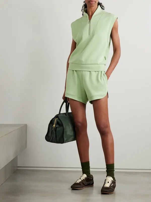 Varley Loretta Jersey Sleeveless Half-zip Sweatshirt - Green