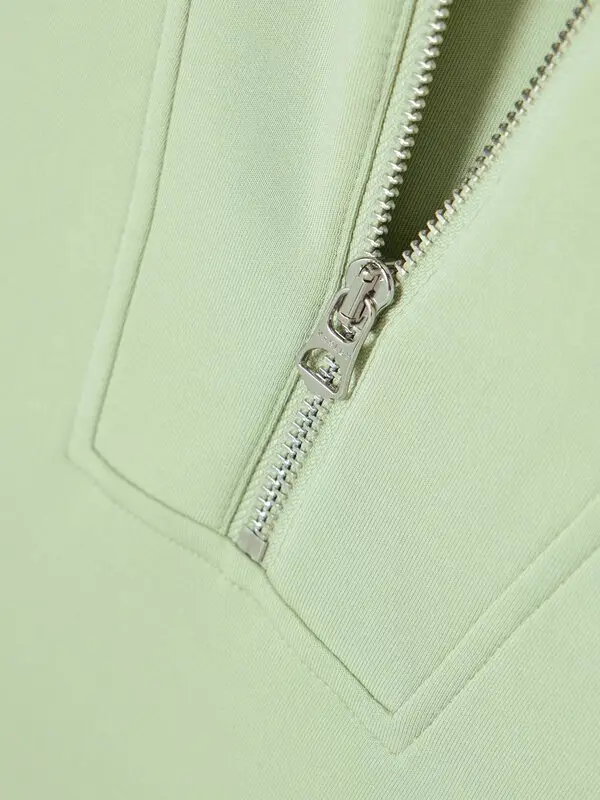 Varley Loretta Jersey Sleeveless Half-zip Sweatshirt - Green