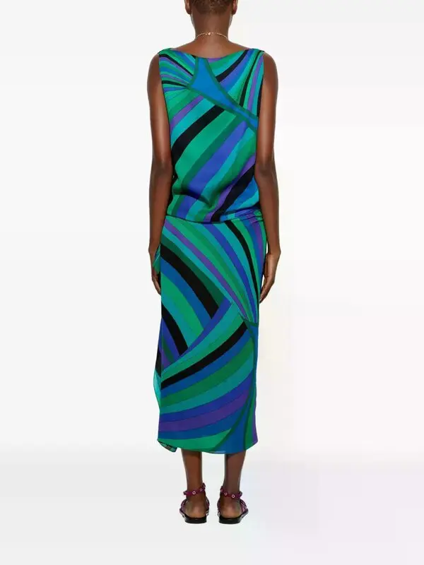 Emilio Pucci Iride-print Midi Dress - Green