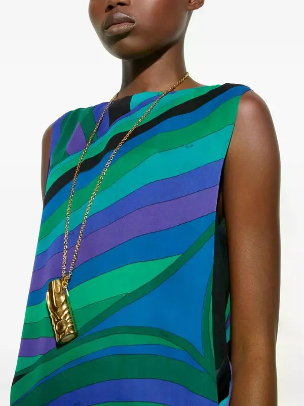 Emilio Pucci Iride-print Midi Dress - Green