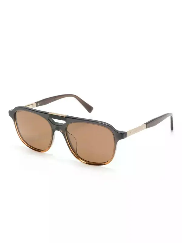 Brunello Cucinelli Pilot-frame Sunglasses - Brown