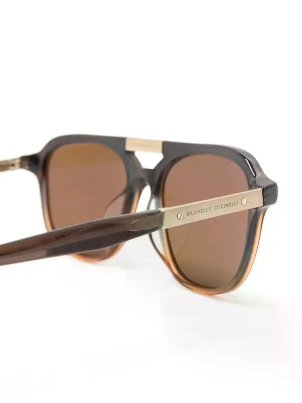 Brunello Cucinelli Pilot-frame Sunglasses - Brown