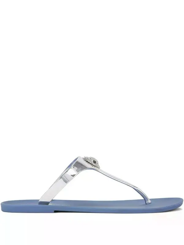 Kurt Geiger Maddison Metallic-detail Thong Sandals - Blue