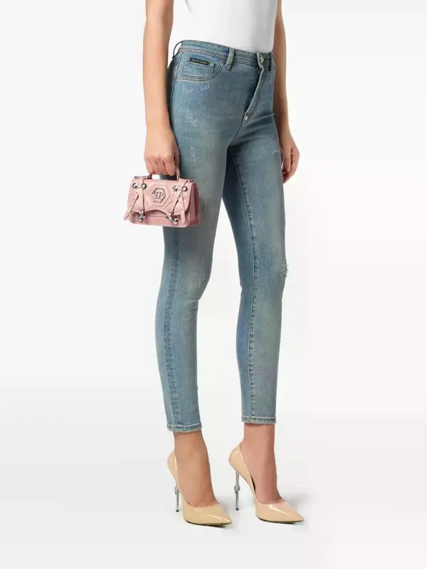 Philipp Plein Small Leather Tote Bag - Pink