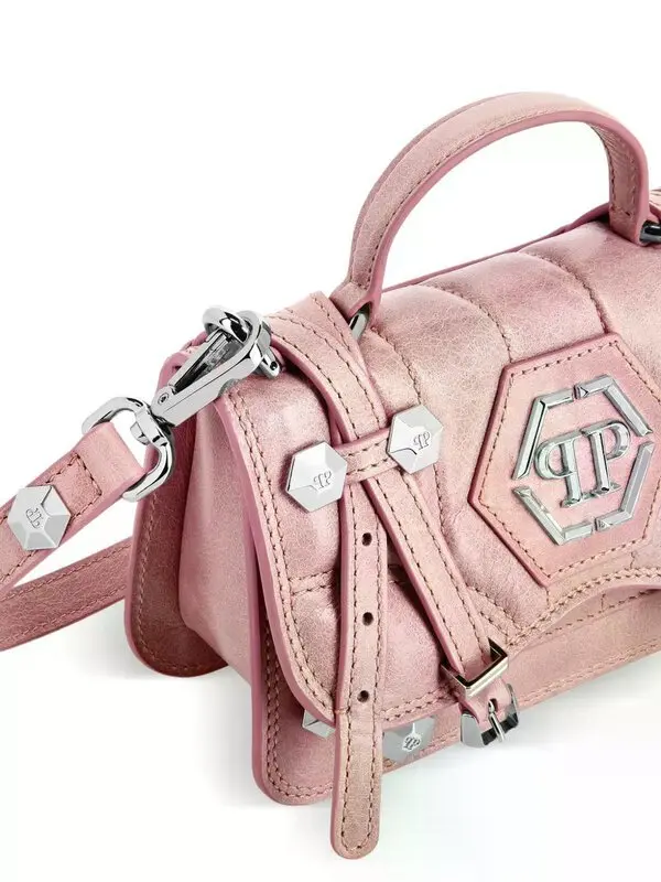 Philipp Plein Small Leather Tote Bag - Pink