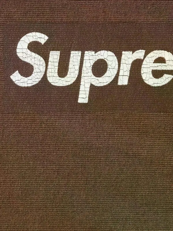 Supreme Washed Box Logo Sweatshirt - Brown