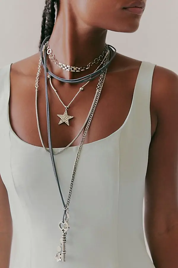 Free People Rider Layer Necklace - Mixed Metal