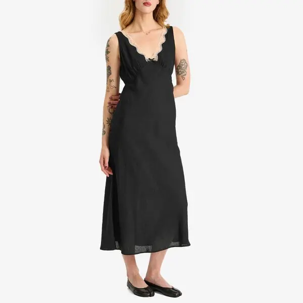 Rixo Sandrine Jacquard Midi Dress - Black