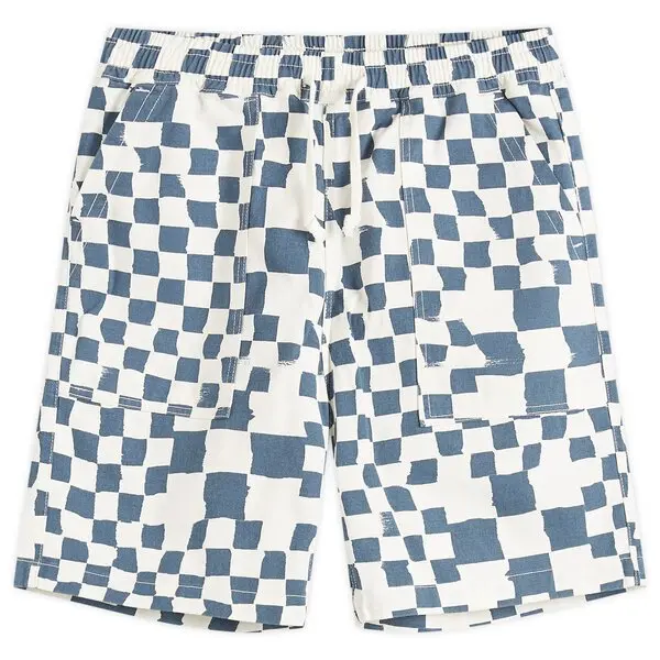 SERVICE WORKS Printed Chef Short - Teal Checker