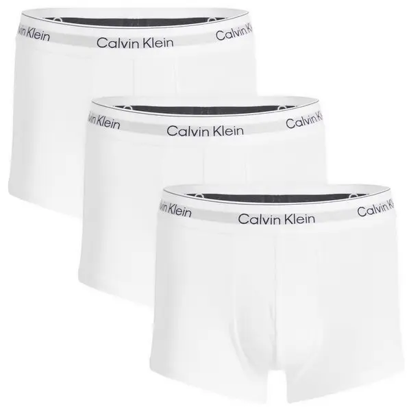 Calvin Klein Icon Low Rise Trunk 3 Pack - White