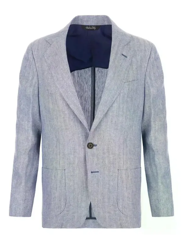 COLAMARINO Embroidered Linen Blazer - Blue