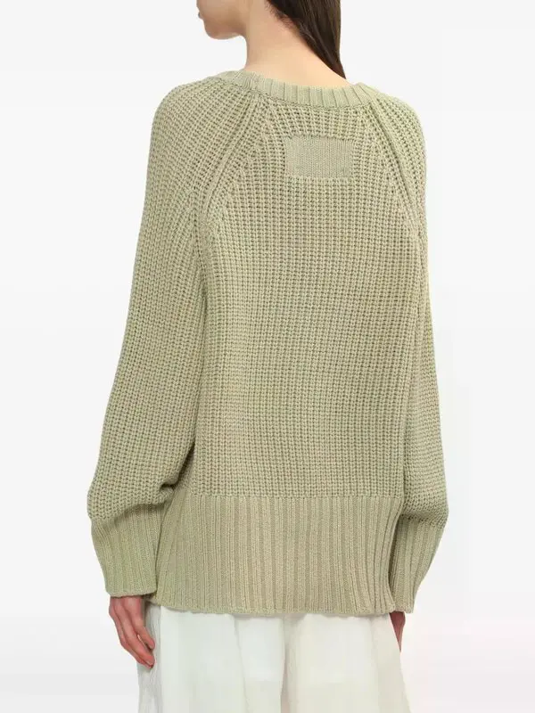 LOW CLASSIC Ribbed Sweater - Green