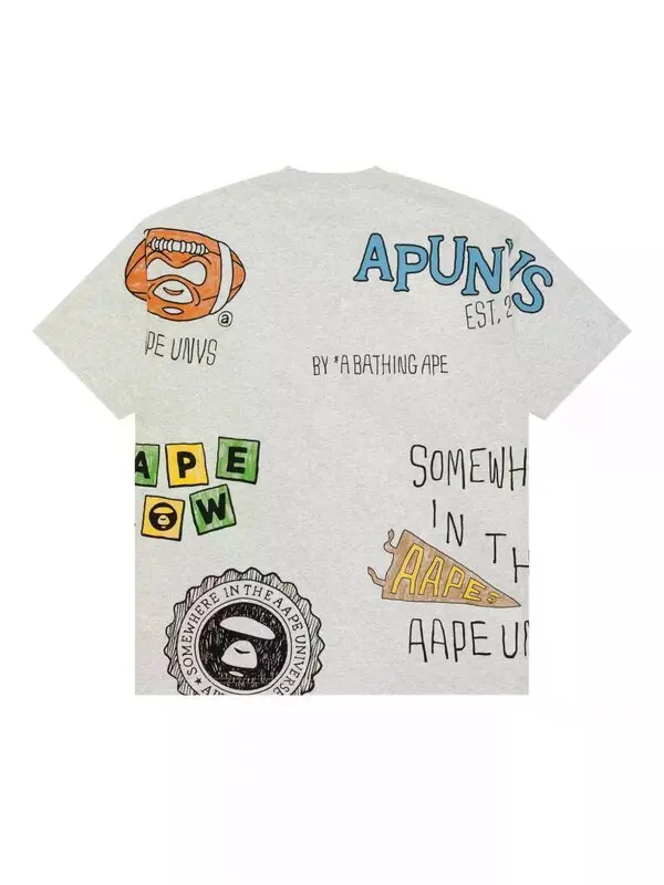 AAPE BY *A BATHING APE Cotton T-shirt - Grey