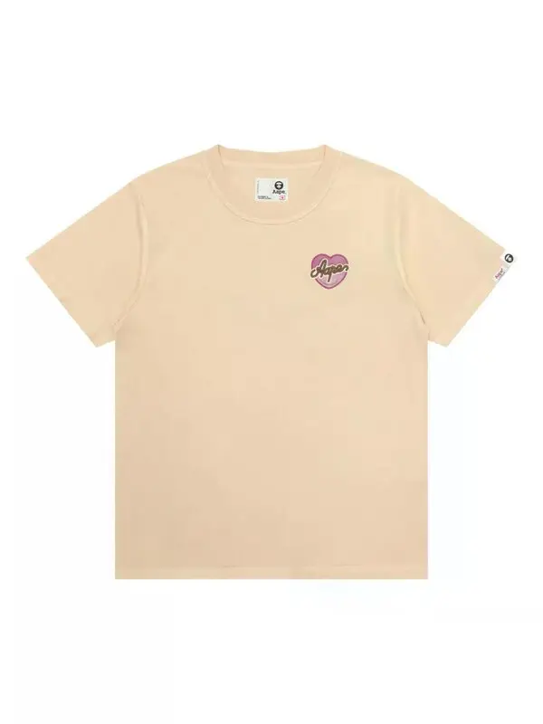 A BATHING APE Aape * Logo-patch T-shirt - Neutrals