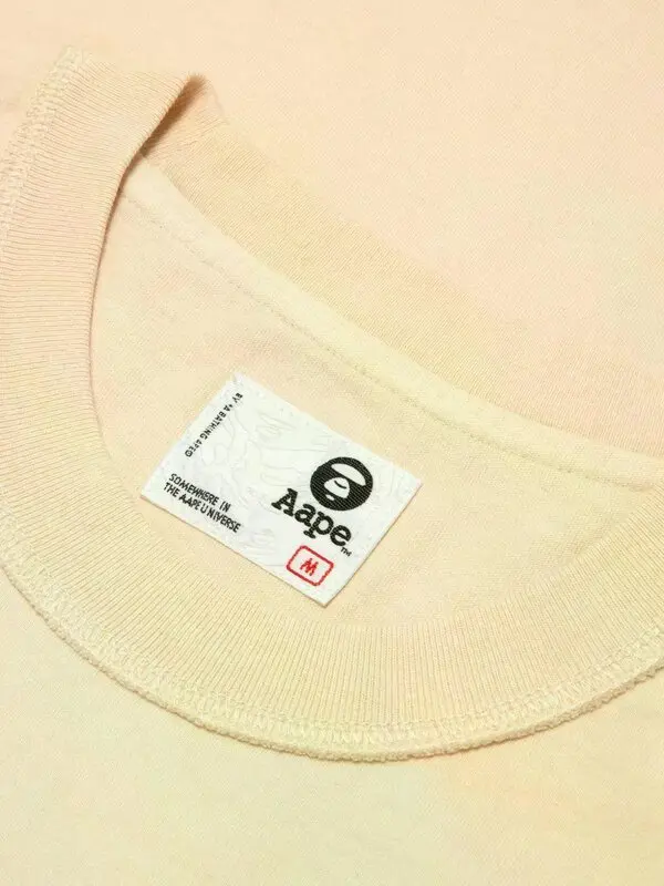 A BATHING APE Aape * Logo-patch T-shirt - Neutrals