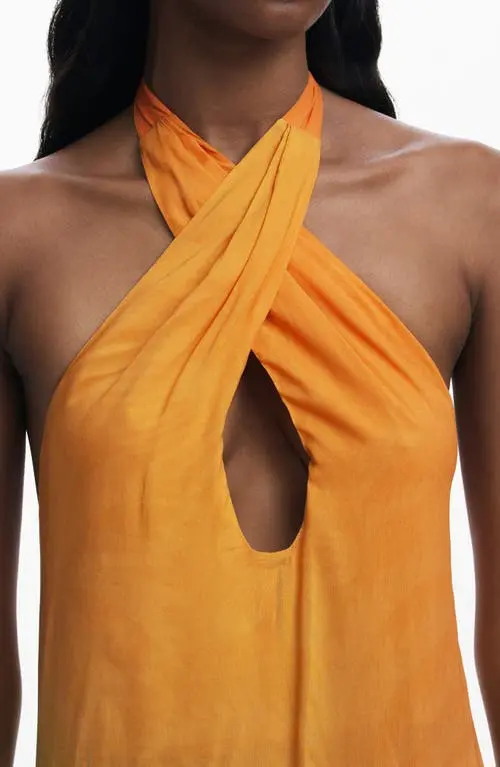 Desigual Halter Maxi Cover-up Dress
