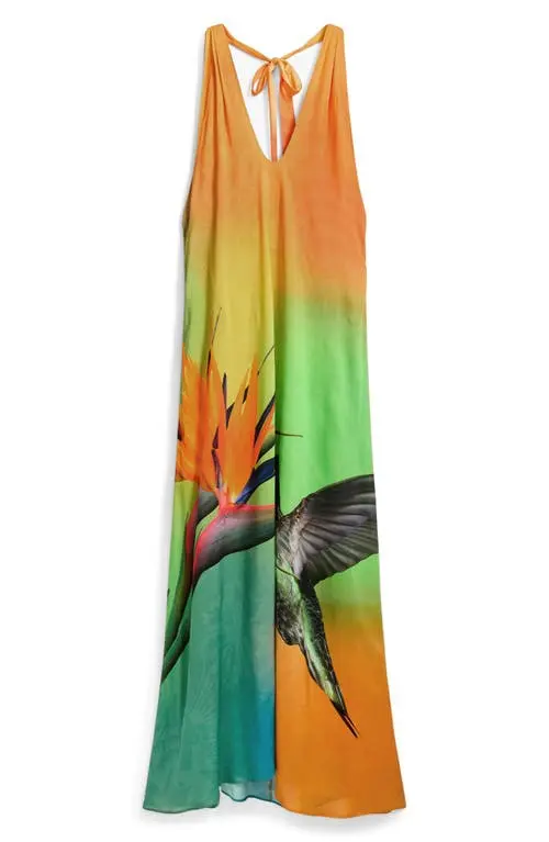 Desigual Halter Maxi Cover-up Dress