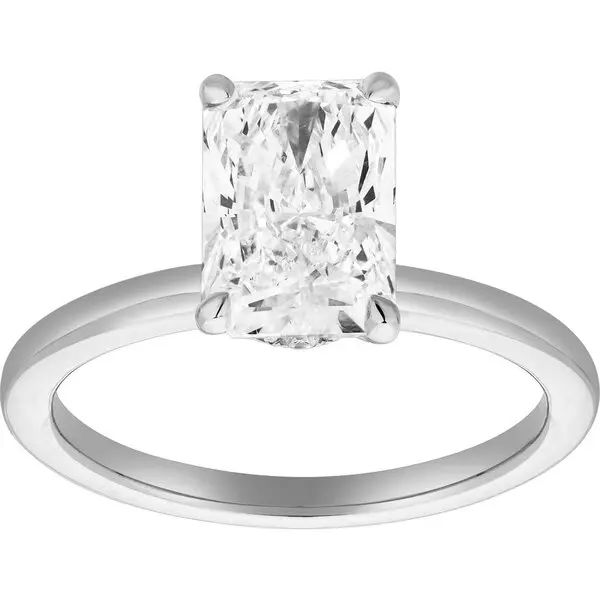 LUVMYJEWELRY 14k Gold 2.1 Ct. Radiant Lab Grown Diamond Ring - 14k White Gold