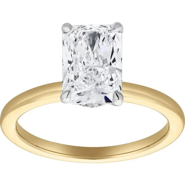 LUVMYJEWELRY 14k Gold 2.1 Ct. Radiant Lab Grown Diamond Ring - 14k Yellow Gold