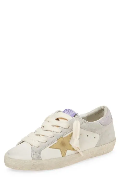 GOLDEN GOOSE Super-star Low-top Sneakers - White/ice/yellow/liliac