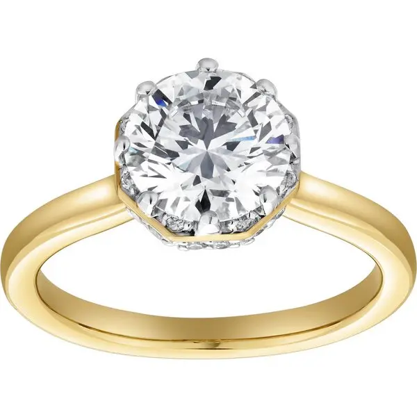LUVMYJEWELRY 14k Gold 2 Ct. Lab Grown Diamond Cathedral Ring - 14k Yellow Gold
