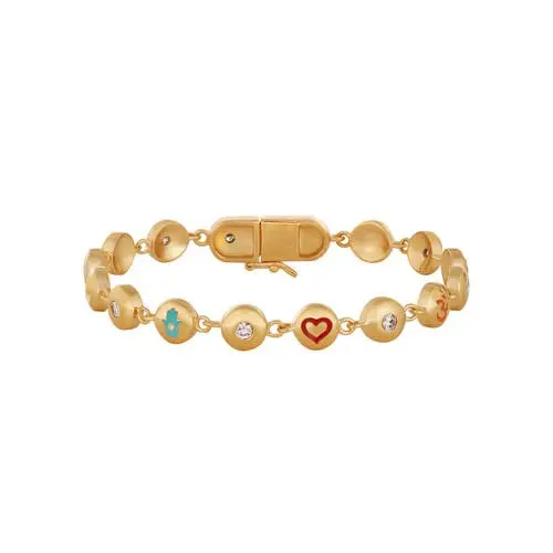 KARMA AND LUCK Celestial Blessings Multi-symbol Charm Bracelet - Gold/multicolor