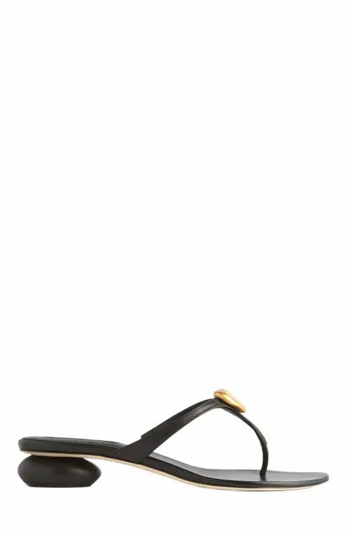 NEIL J. RODGERS Pebble Sandal - Black Nappa