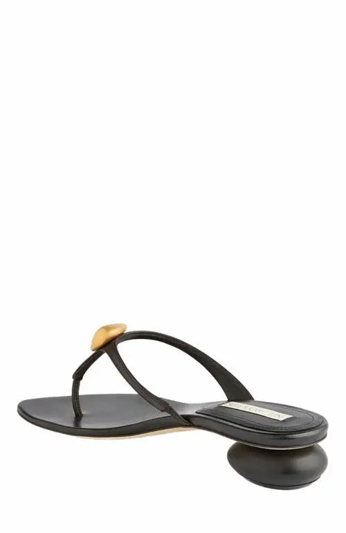 NEIL J. RODGERS Pebble Sandal - Black Nappa