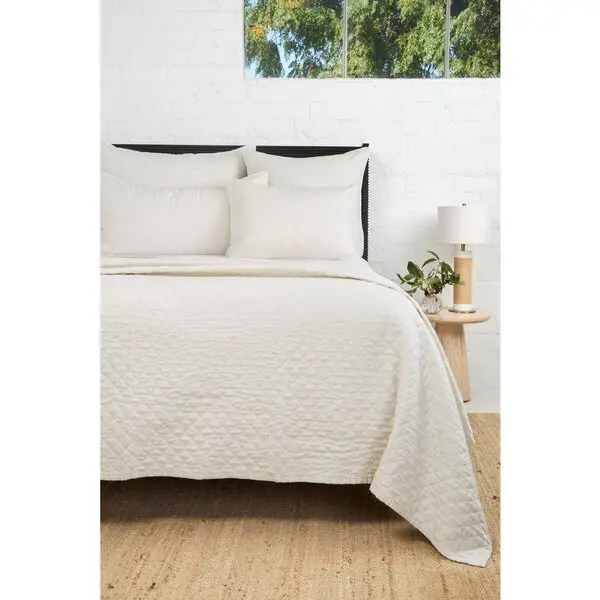 POM POM AT HOME Hampton Linen Quilt - Cream