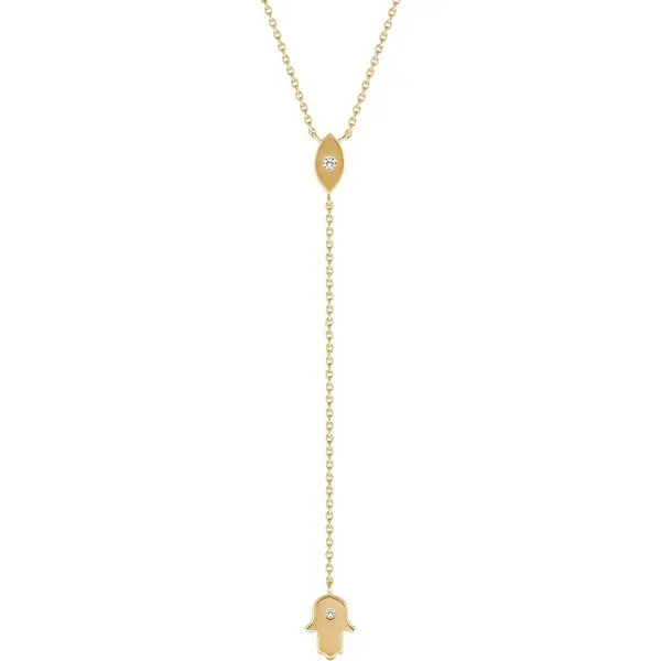 KARMA AND LUCK Evil Eye & Hamsa Necklace - Gold