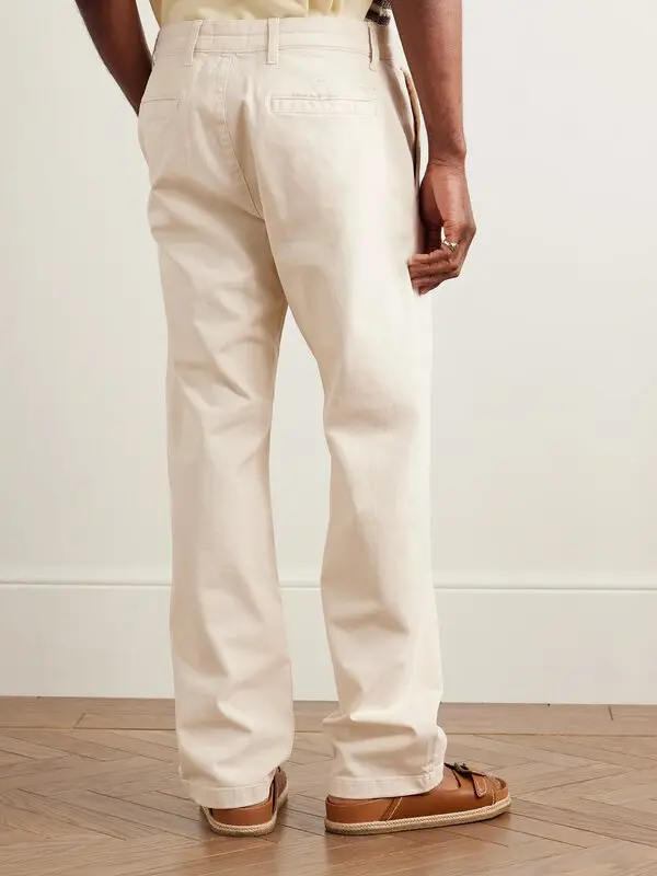 Nn07 Aden 1923 Straight-leg Organic Cotton-blend Twill Chinos - Neutrals