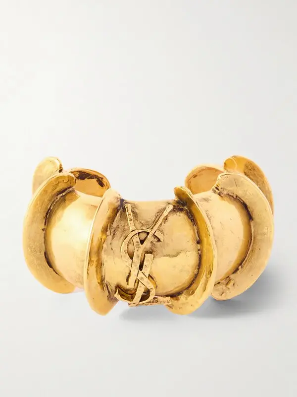 Saint Laurent Cassandre Cuff - Gold