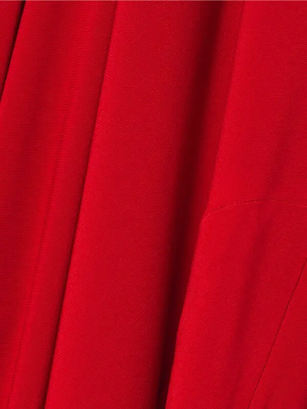 Norma Kamali Cutout Jersey Halterneck Gown - Red