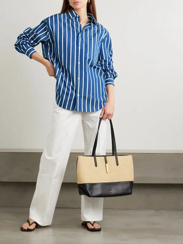 Matteau Striped Cotton-poplin Shirt - Blue