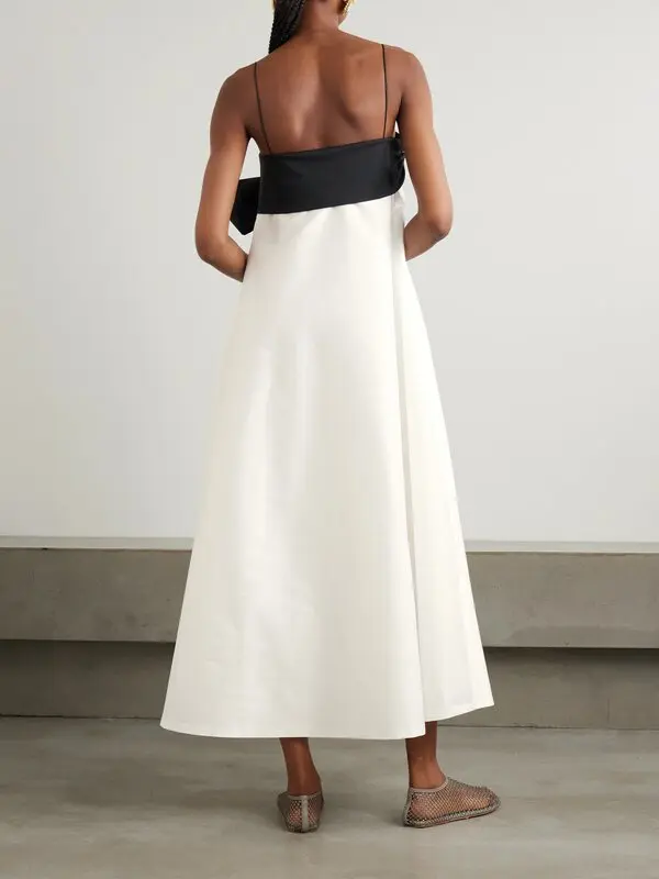 Bernadette Bailey Bow-embellished Taffeta Midi Dress