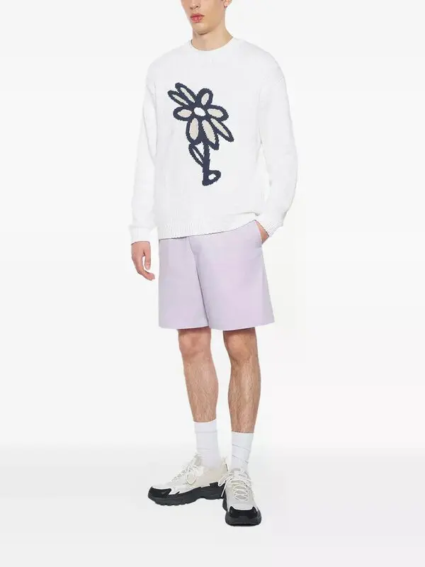 Maison Kitsuné Daisy-intarsia Jumper - White