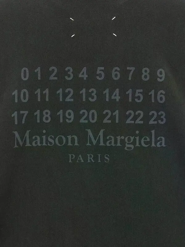 MAISON MARGIELA Numbers Print Hoodie - Grey
