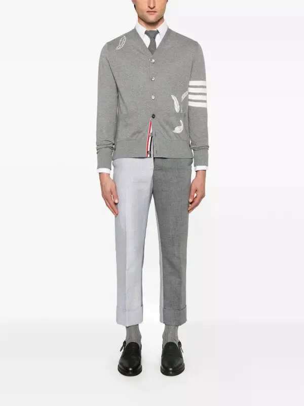Thom Browne 4-bar Stripe Cardigan - Grey