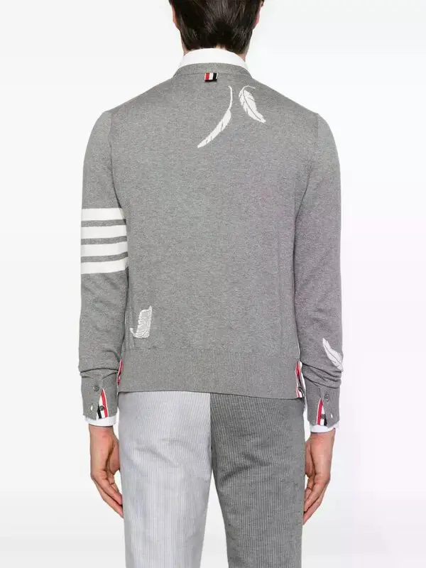 Thom Browne 4-bar Stripe Cardigan - Grey