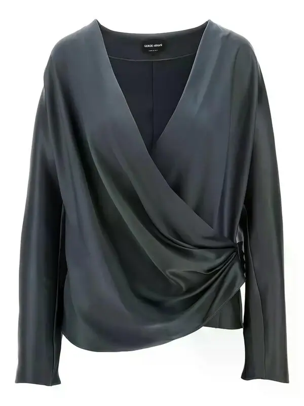Giorgio Armani Draped Blouse - Grey