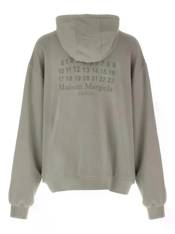 MAISON MARGIELA Numbers-print Hoodie - Grey