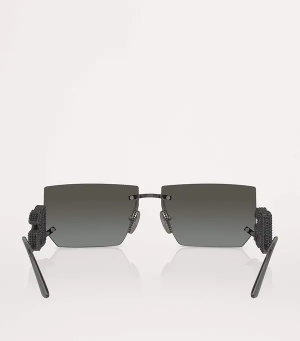 Dolce & Gabbana Gradient Mirrored Sunglasses - Black