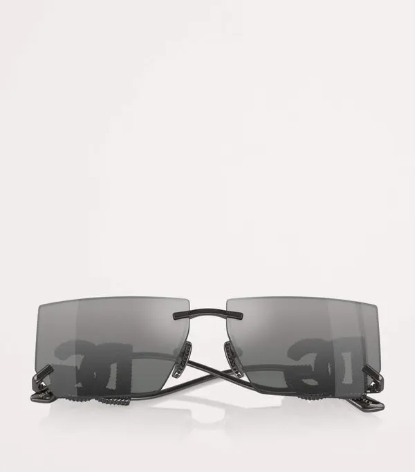 Dolce & Gabbana Gradient Mirrored Sunglasses - Black