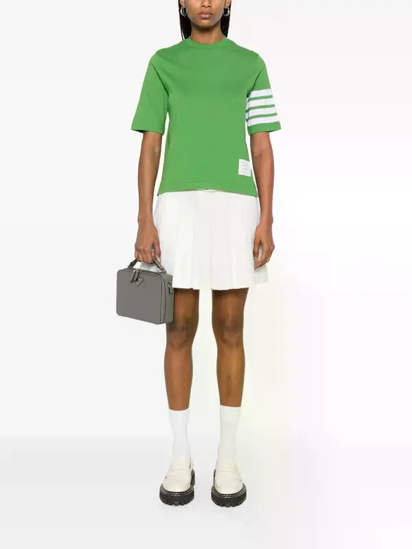 Thom Browne 4 Bar Stripes Jersey T-shirt - Green