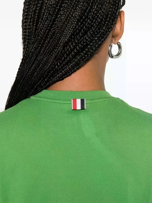 Thom Browne 4 Bar Stripes Jersey T-shirt - Green