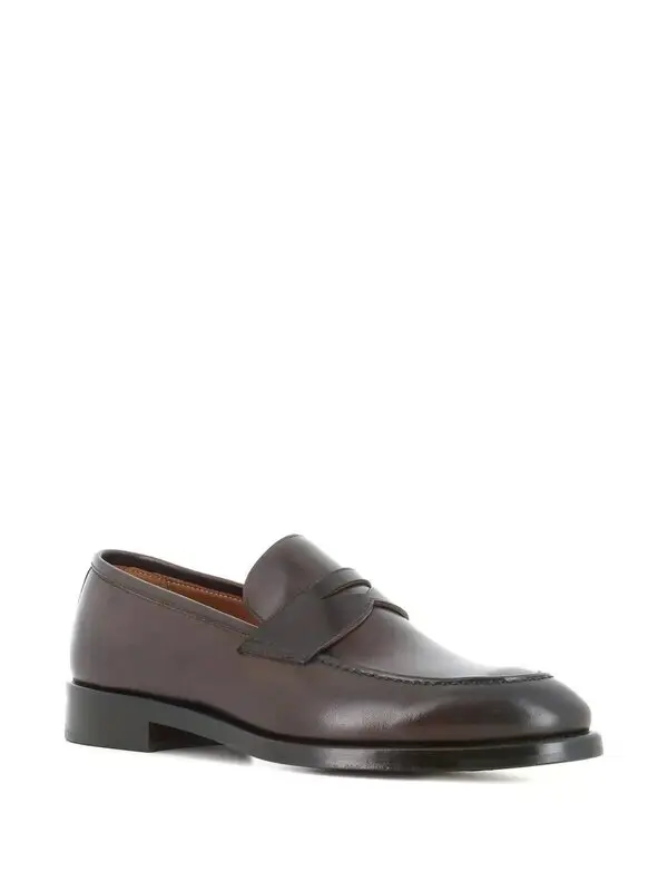 TASSINARI Leather Penny Loafers - Brown
