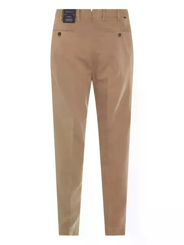Incotex Logo-patch Trousers - Neutrals
