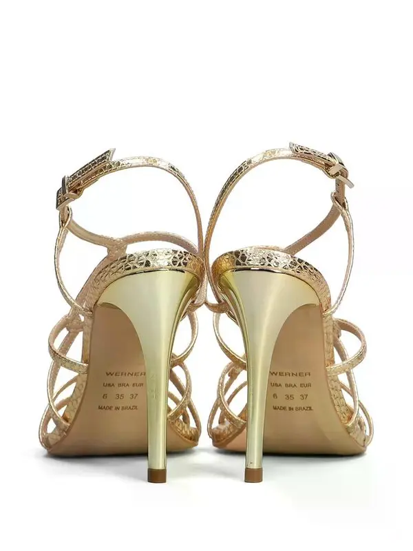 WERNER Strappy Stiletto Sandals - Gold