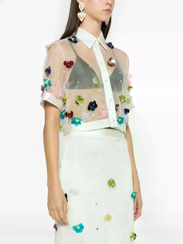 Viktor & Rolf Sequin-embellished Cropped Shirt