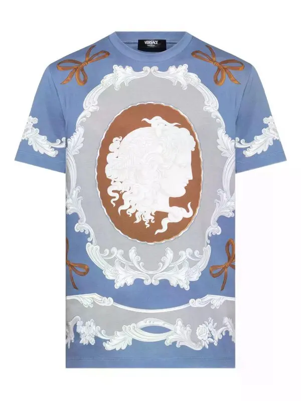 Versace Medusa-motif T-shirt - Blue